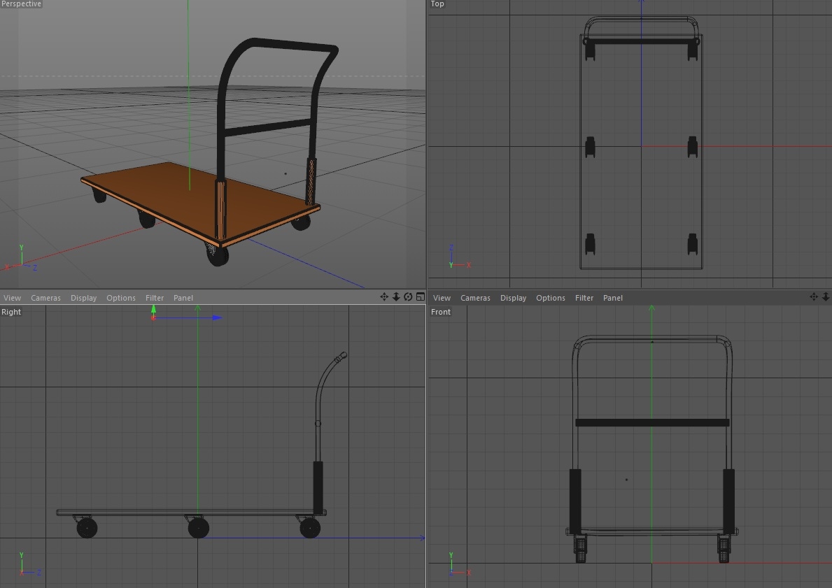 3d model home pushcart