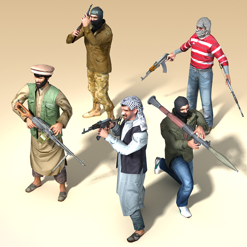 3d model arab rebel