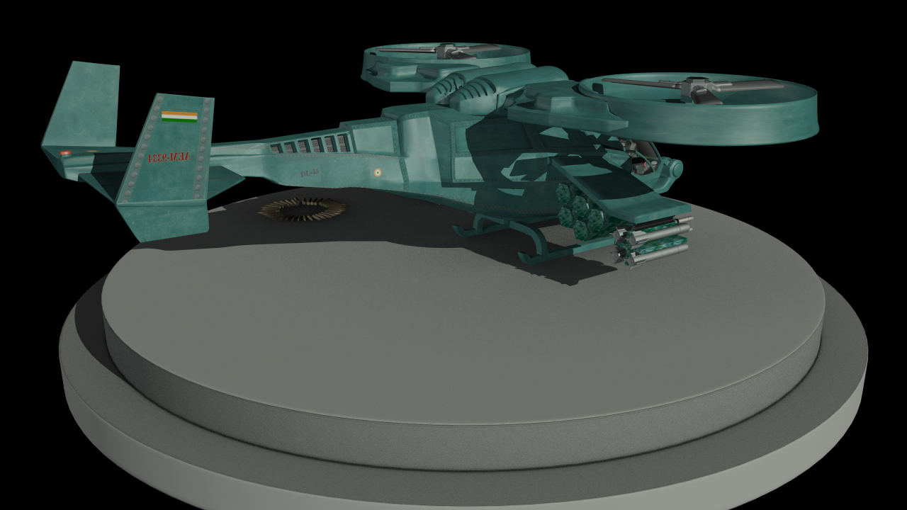 3d fighter gunship avatar helicopter model