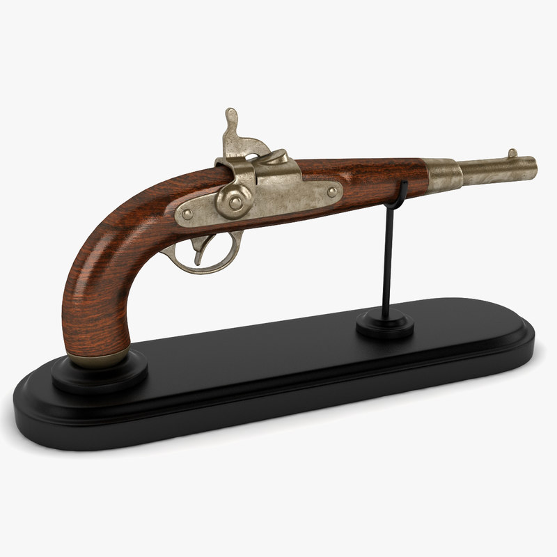 vintage gun 3d dxf