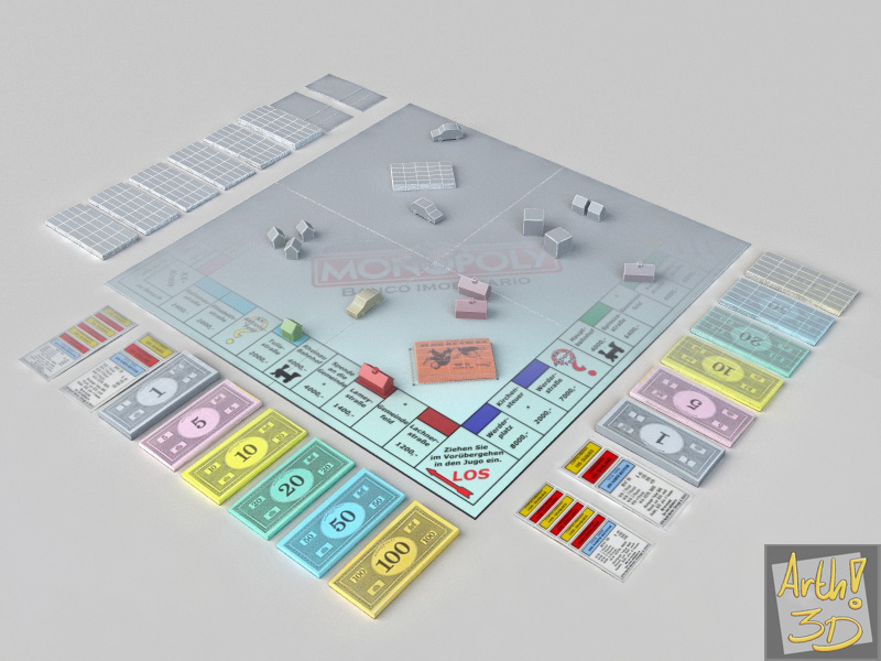 monopoly jogo 3d model