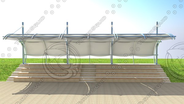 tribune structure 3d model