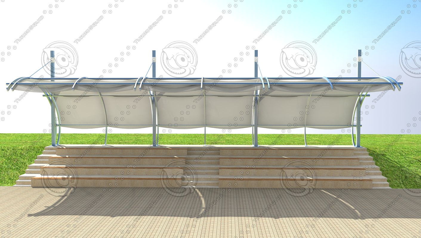 tribune structure 3d model