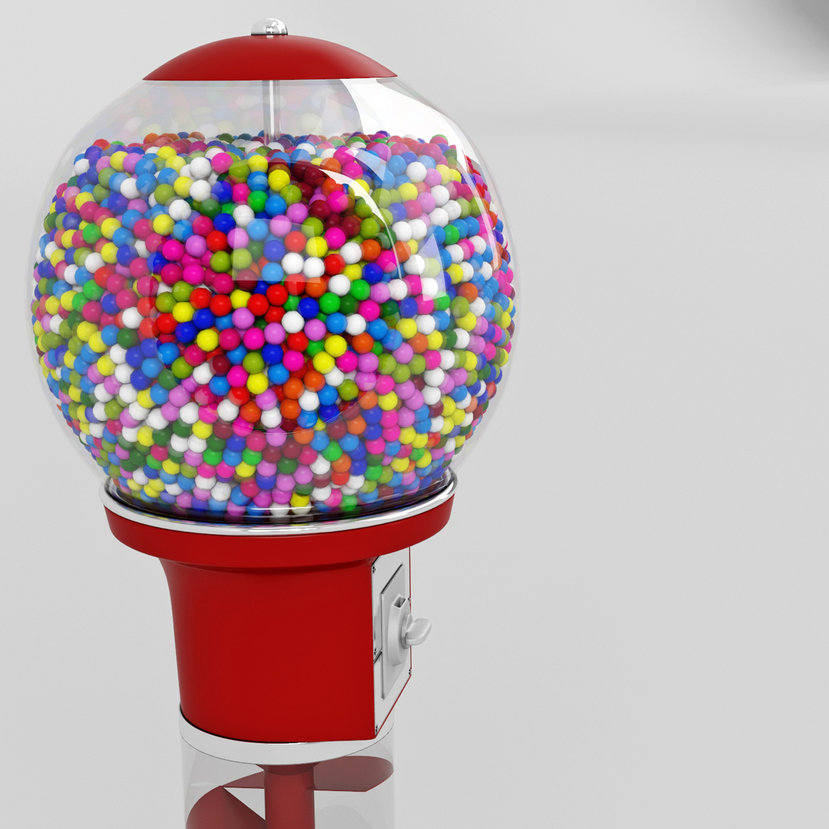 3d gumball machine gum model
