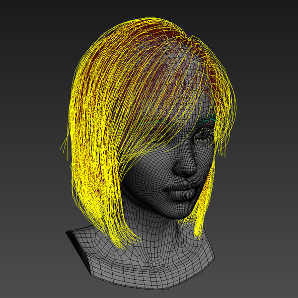 3ds max short hair style