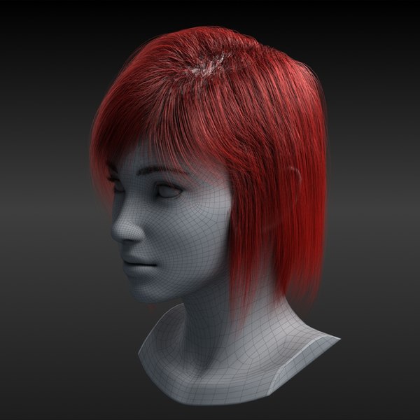 3ds max short hair style