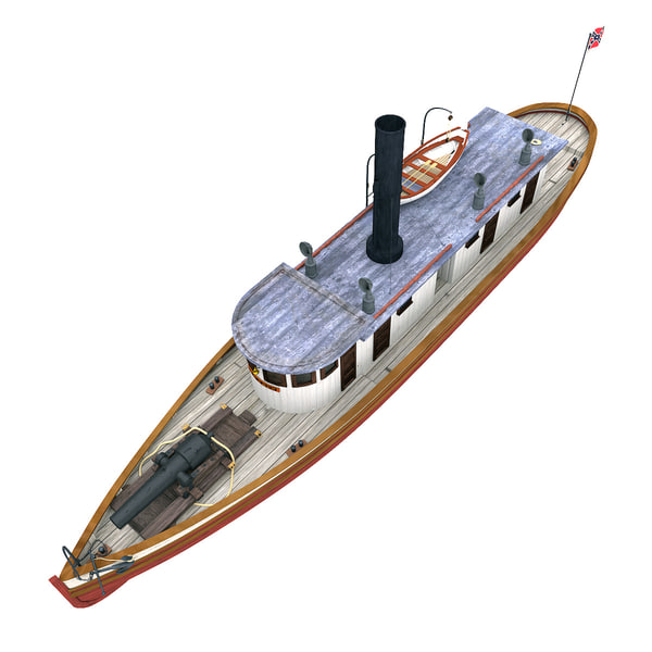 civil war tugboat gunboat 3d 3ds