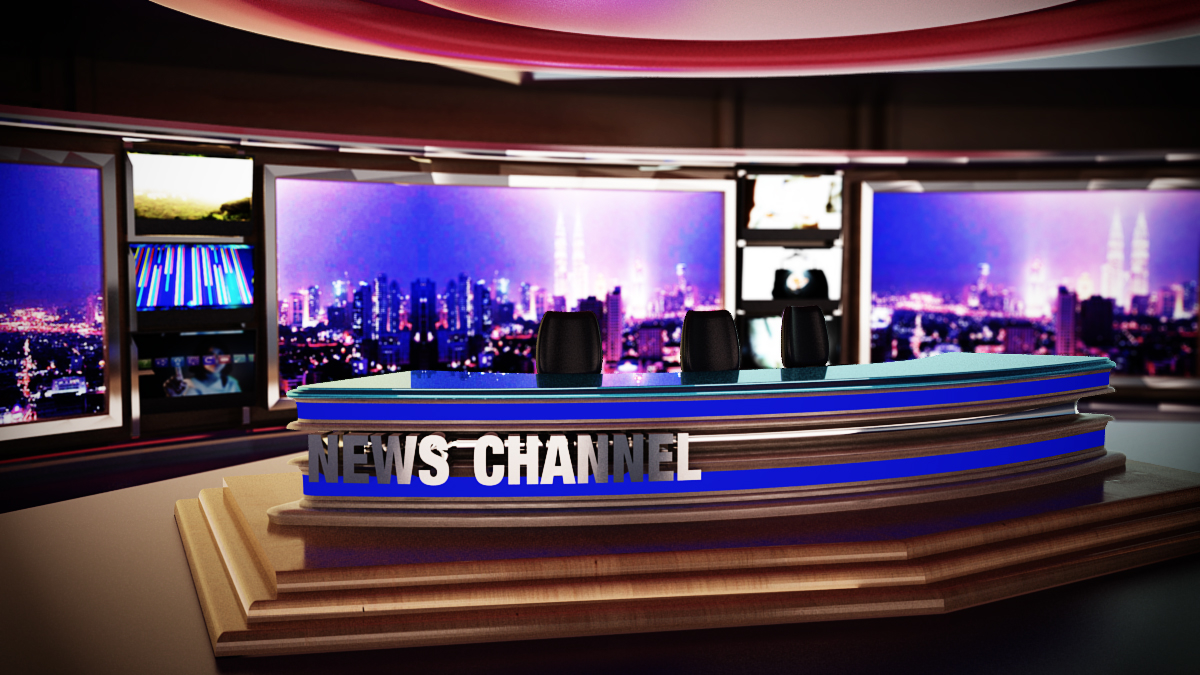 3d tv news room