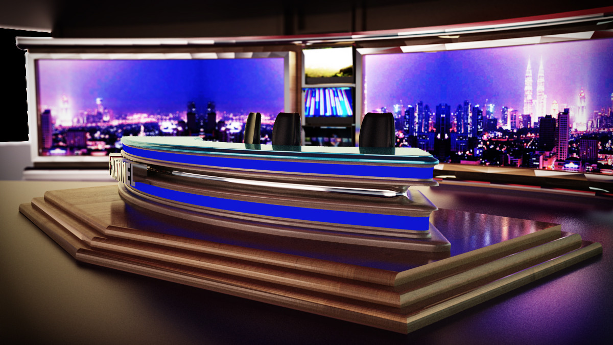 3d tv news room