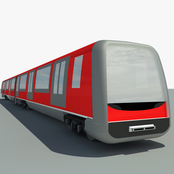 subway train 3d model