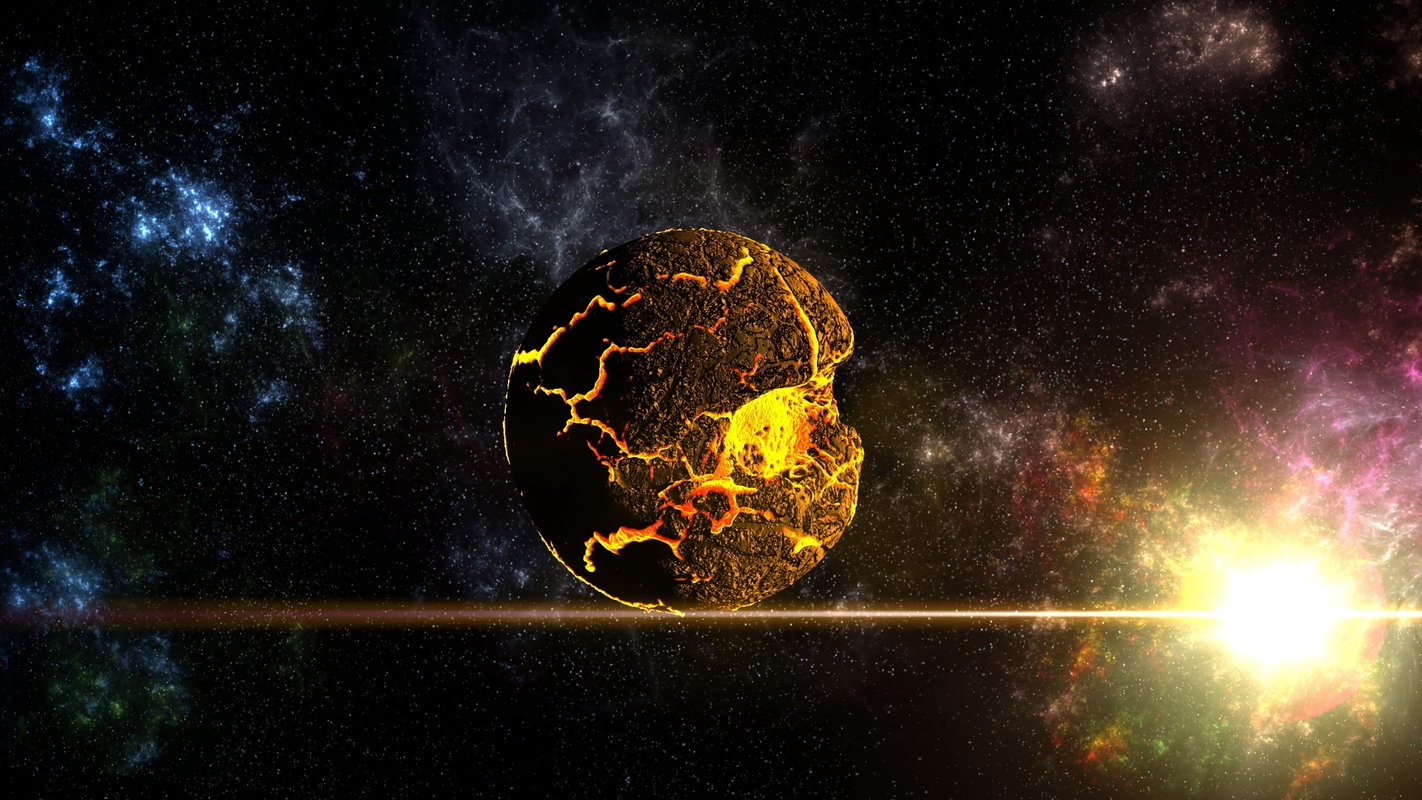 3d cracked planetoids model