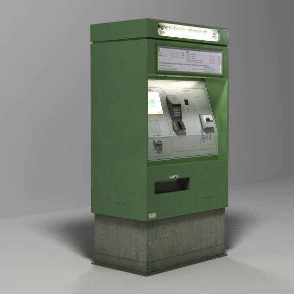 3d model movie ticket machine