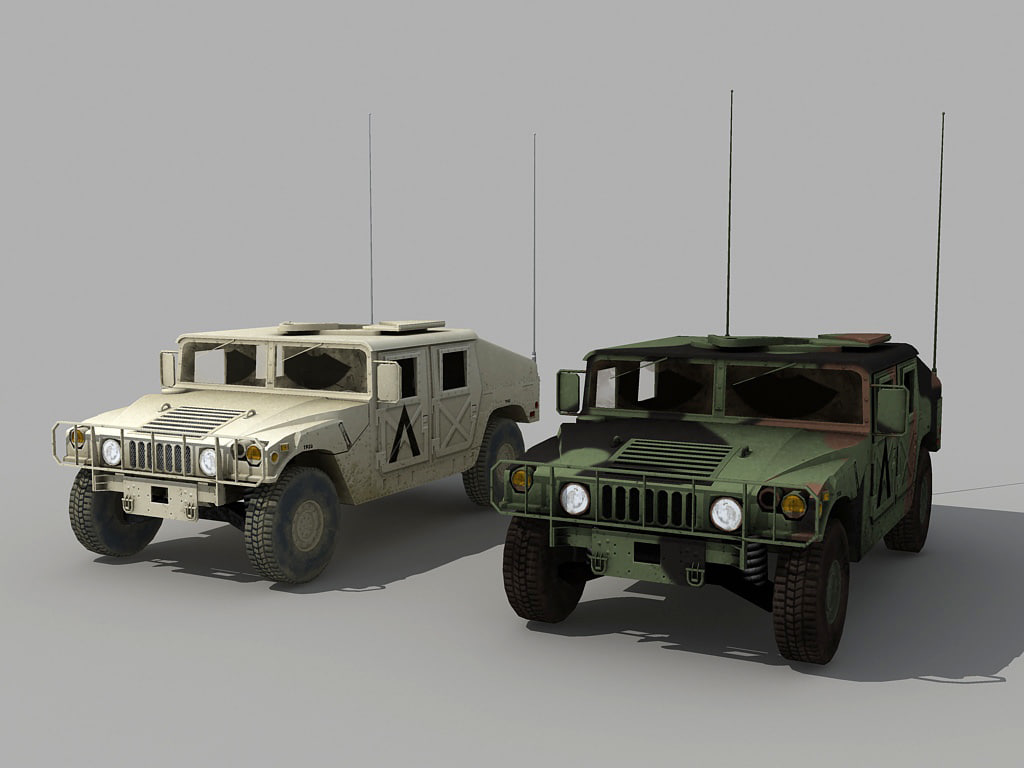 military humvee 3d 3ds