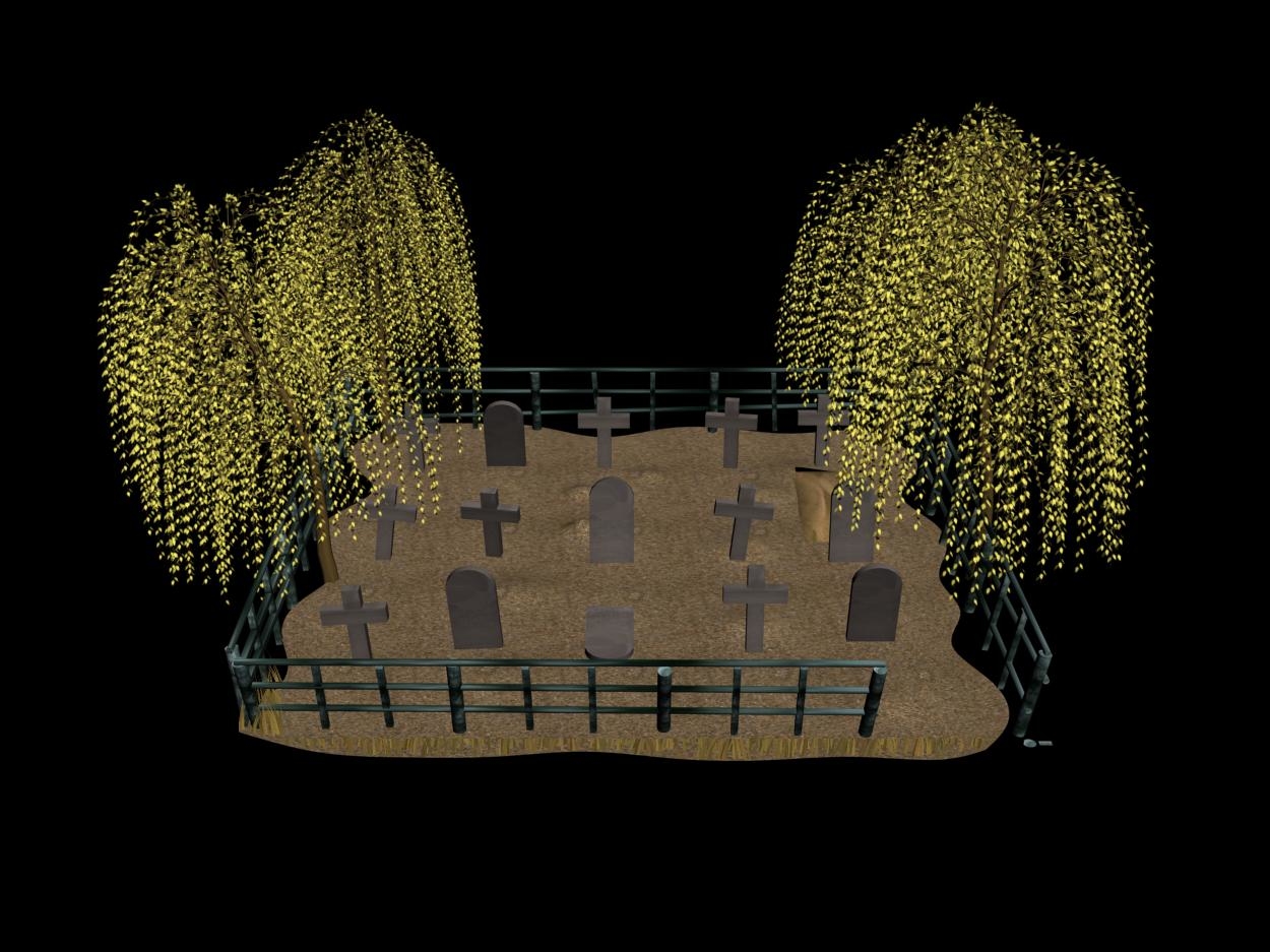 3d model graveyard