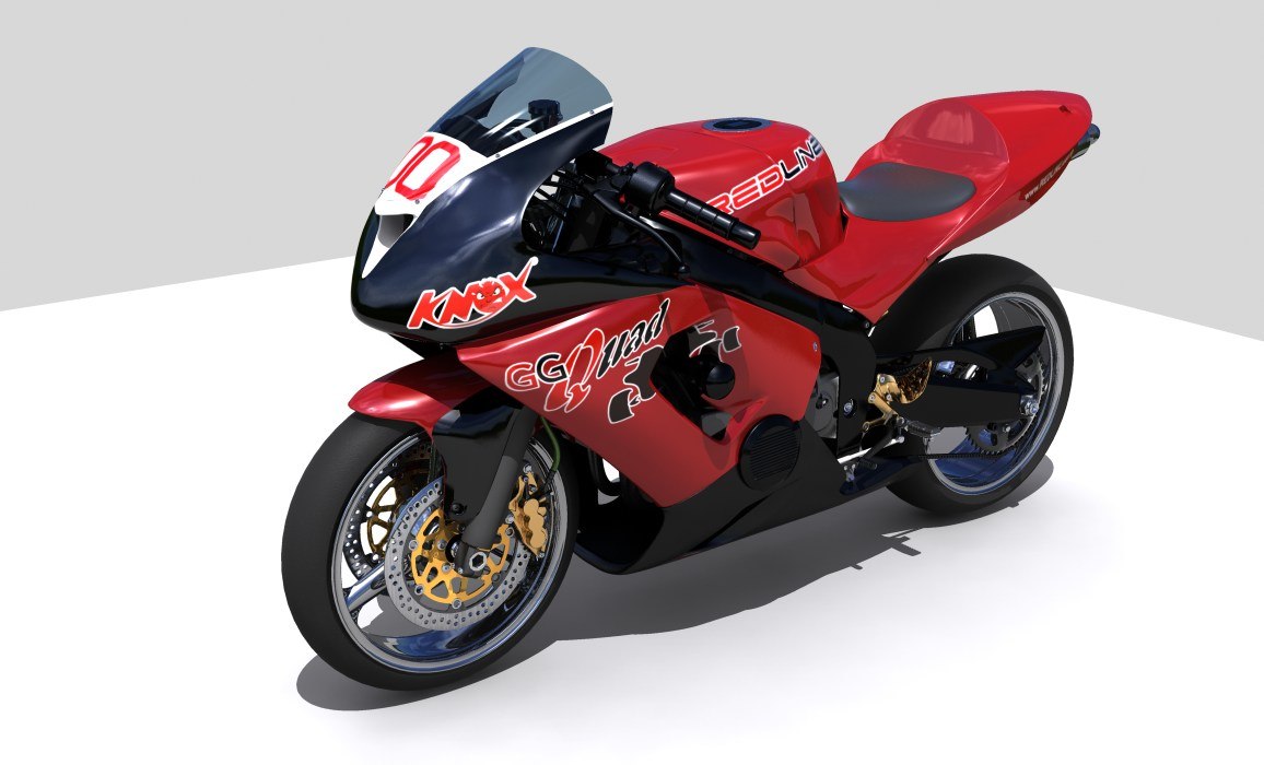 kawasaki ninja motorcycle redline 3d model