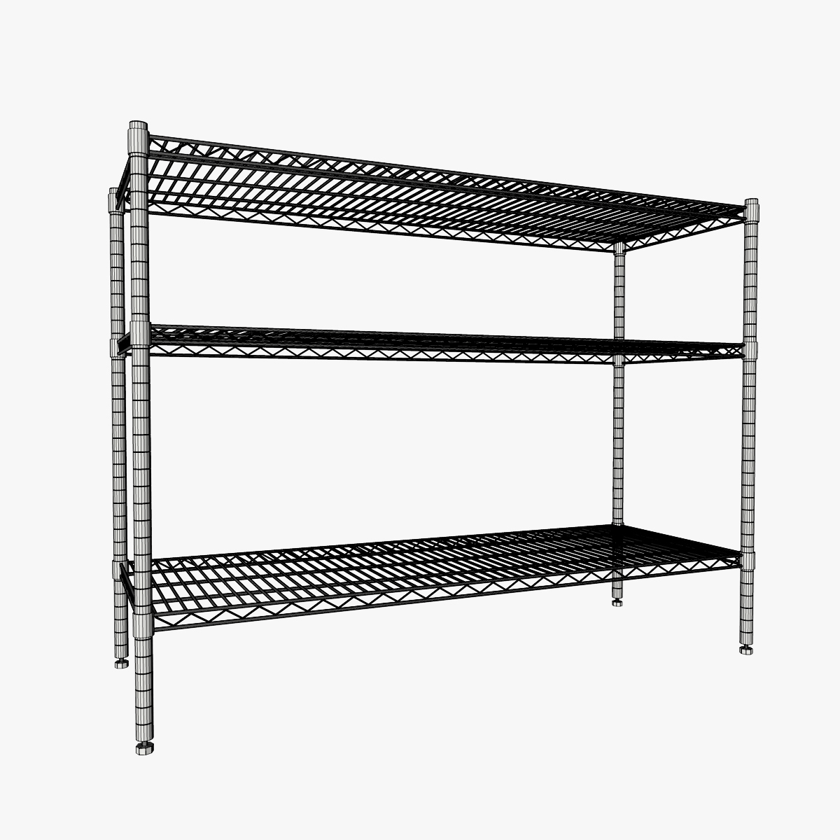 3d model wire shelving kit