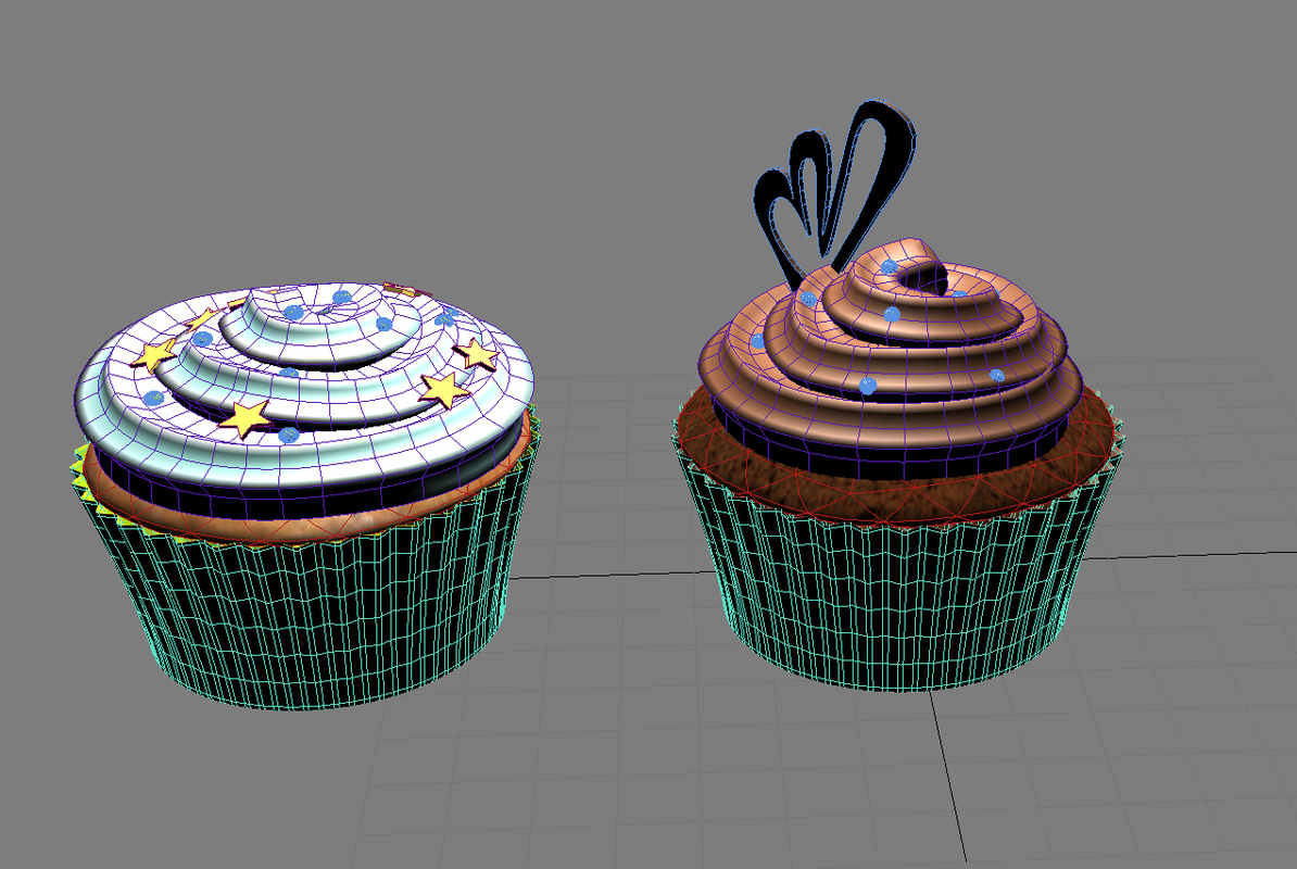 3d model cupcakes