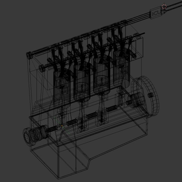 3ds inline-four engine animation