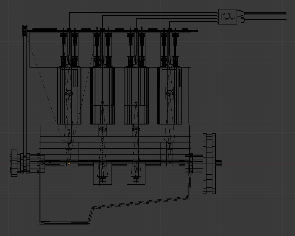 3ds inline-four engine animation