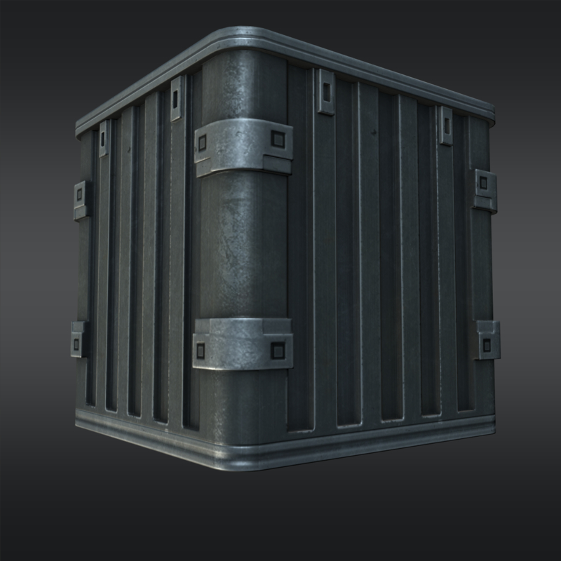 3ds max metal crate
