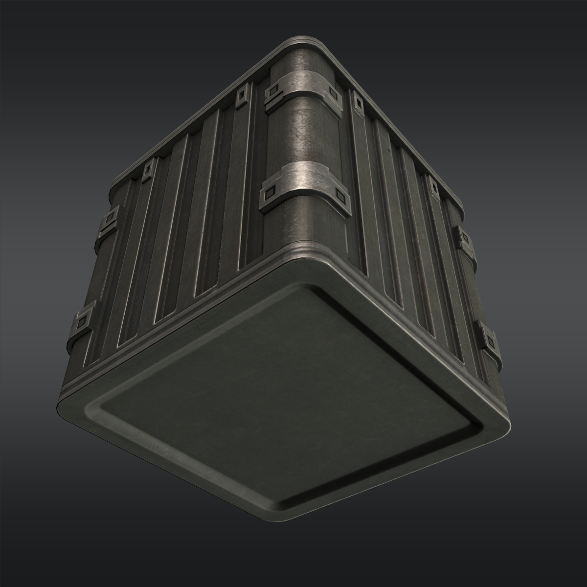 3ds max metal crate