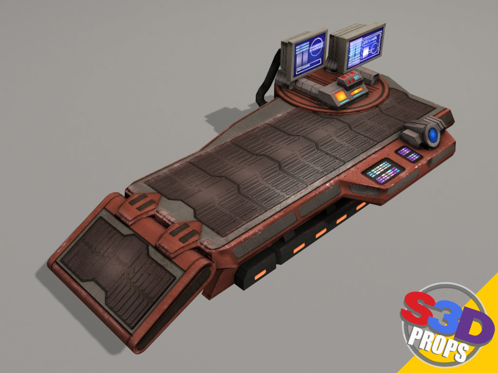 3d model sci-fi repair table