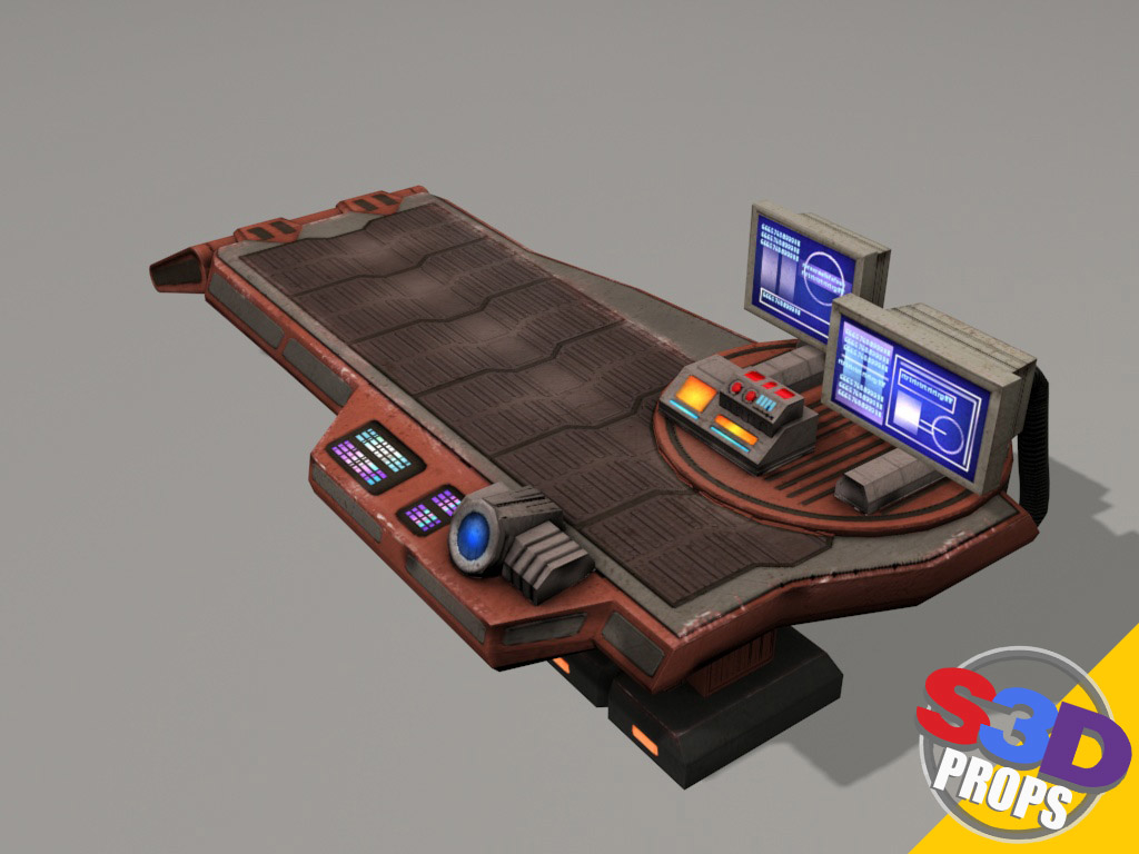 3d model sci-fi repair table