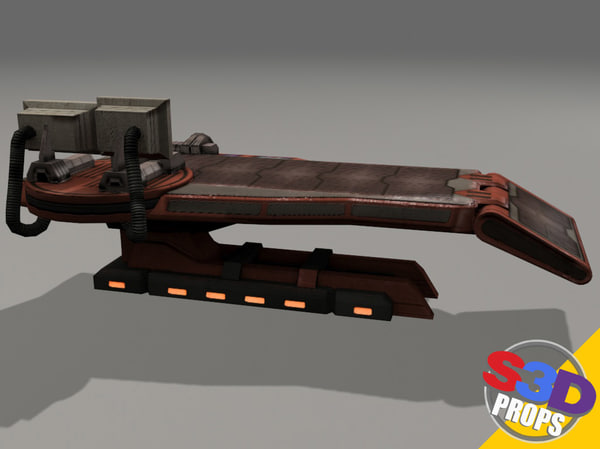 3d model sci-fi repair table