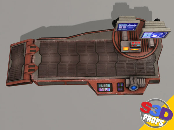 3d model sci-fi repair table