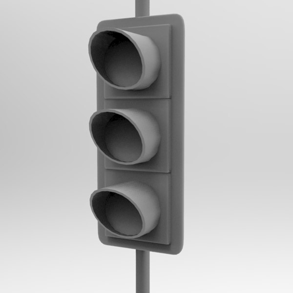 traffic signal sign 3d model