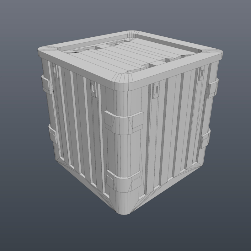 3ds max metal crate
