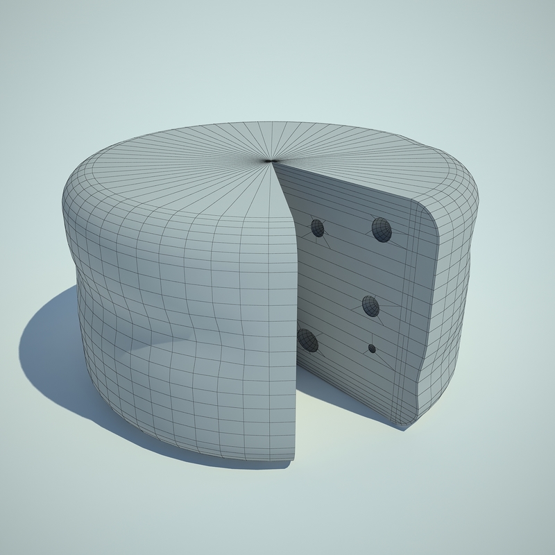 3d cheese wheel model