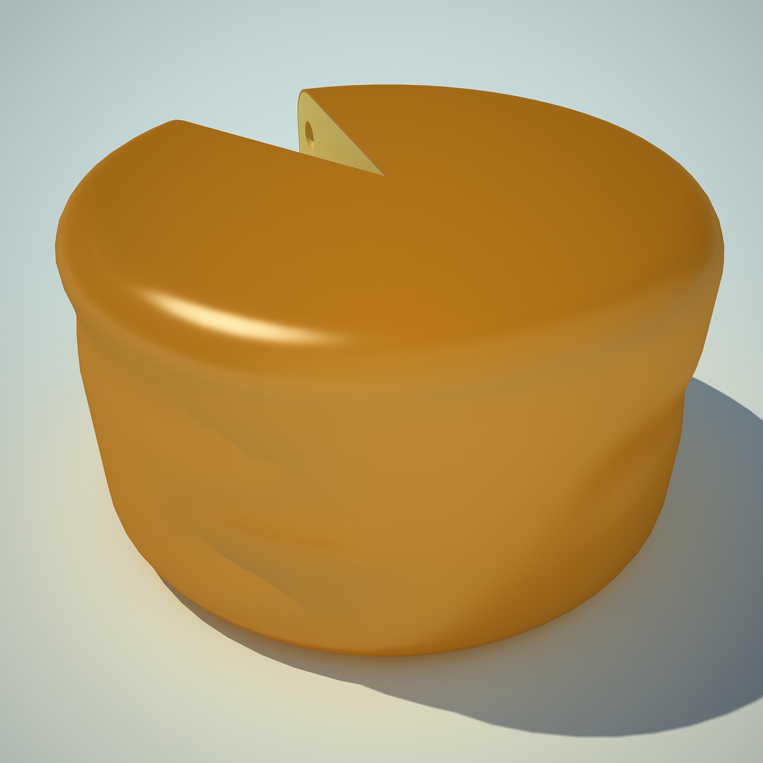 3d cheese wheel model