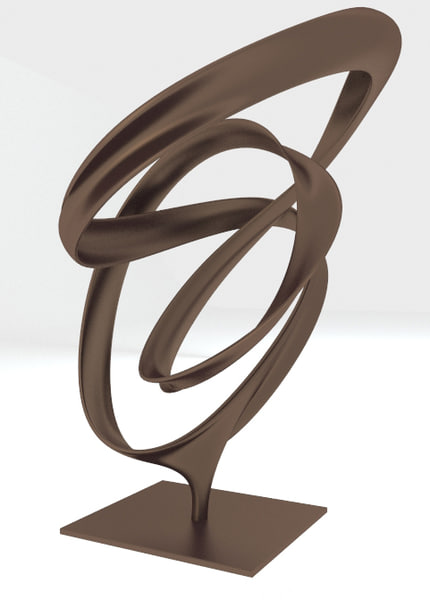abstract bronze sculpture obj