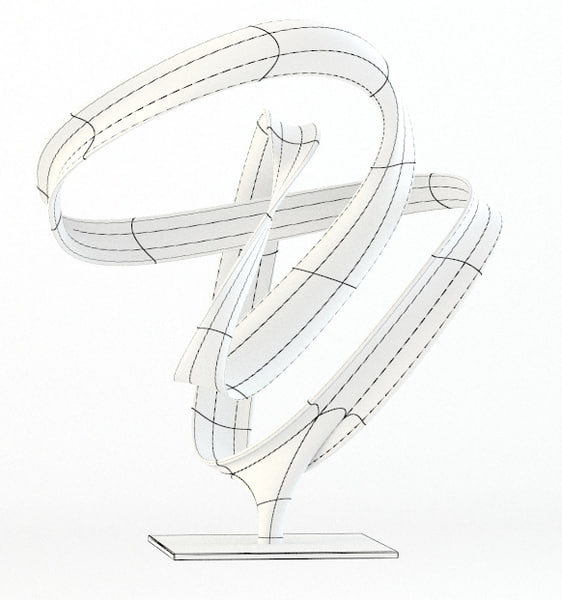 abstract bronze sculpture obj