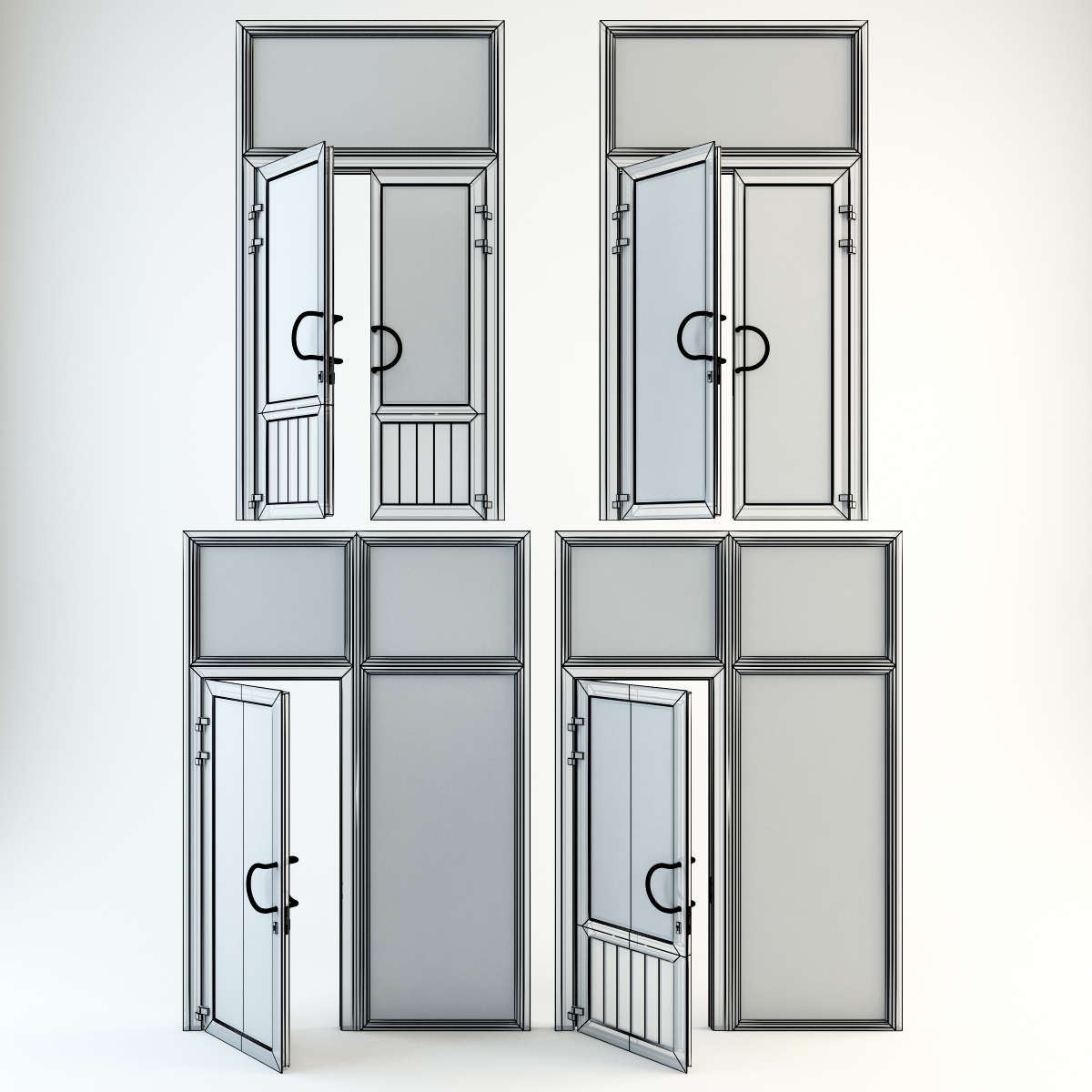 entrance pvc doors 3ds