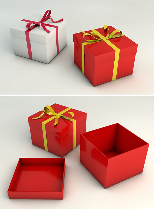 3d model gift boxes
