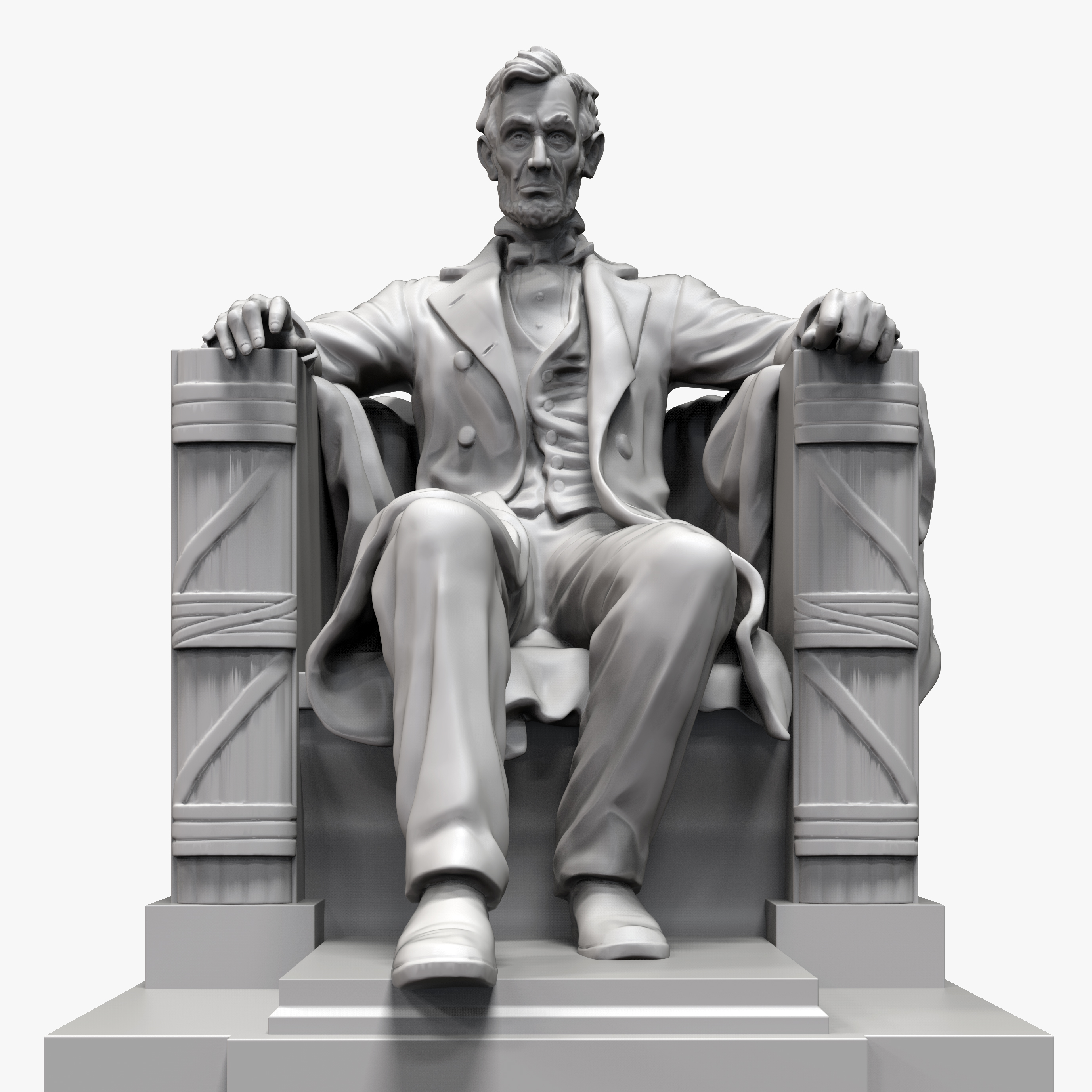 3d memorial abraham statue model