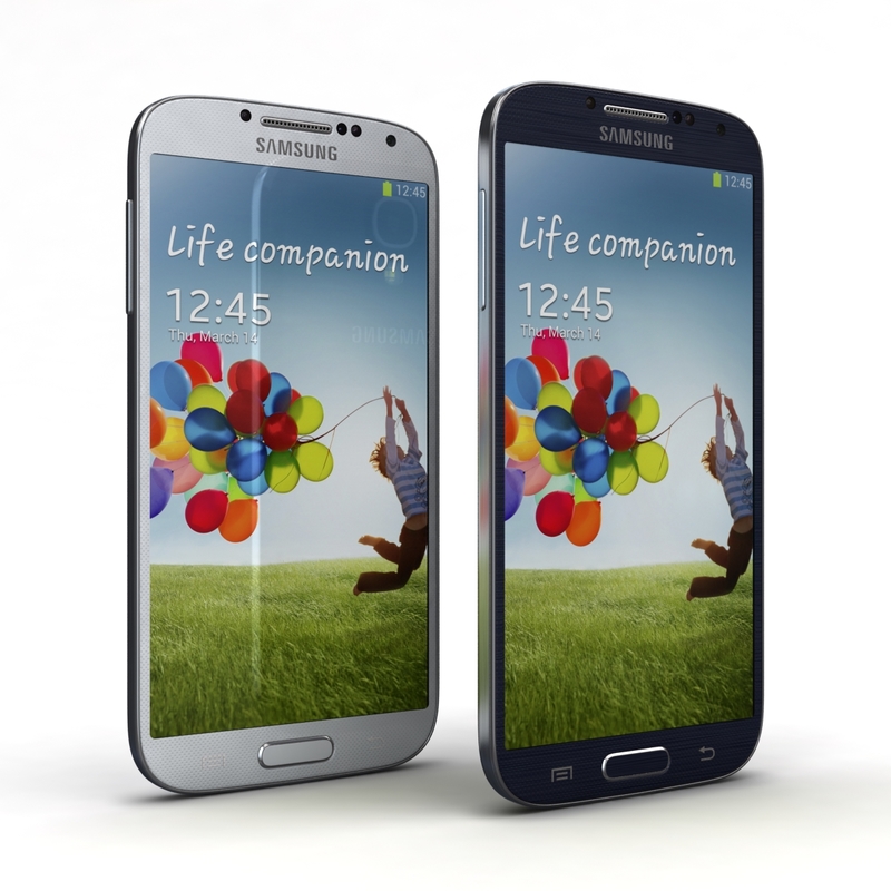 3d model samsung galaxy s4 black