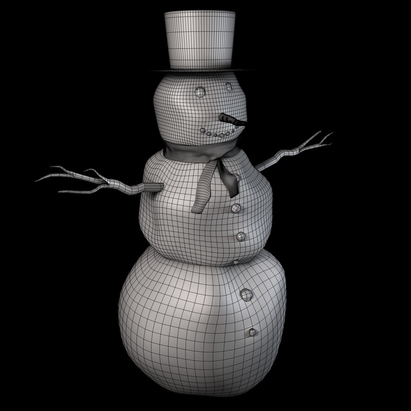 realistic snowman 3ds