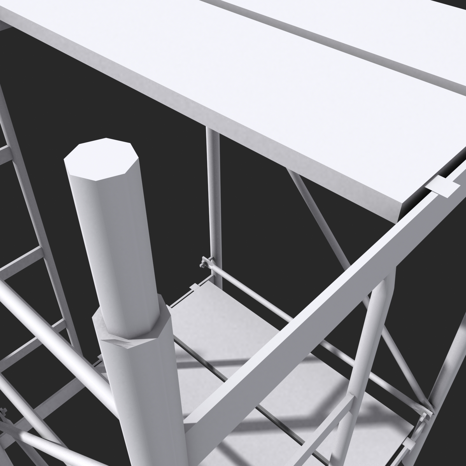 3d model of scaffolding structure