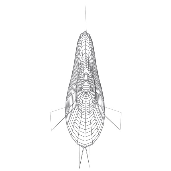 3d bream mesh bones model