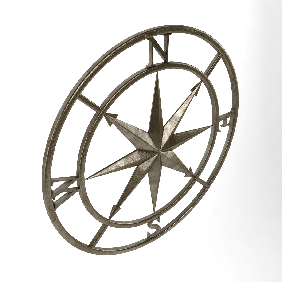 compass rose 3d model