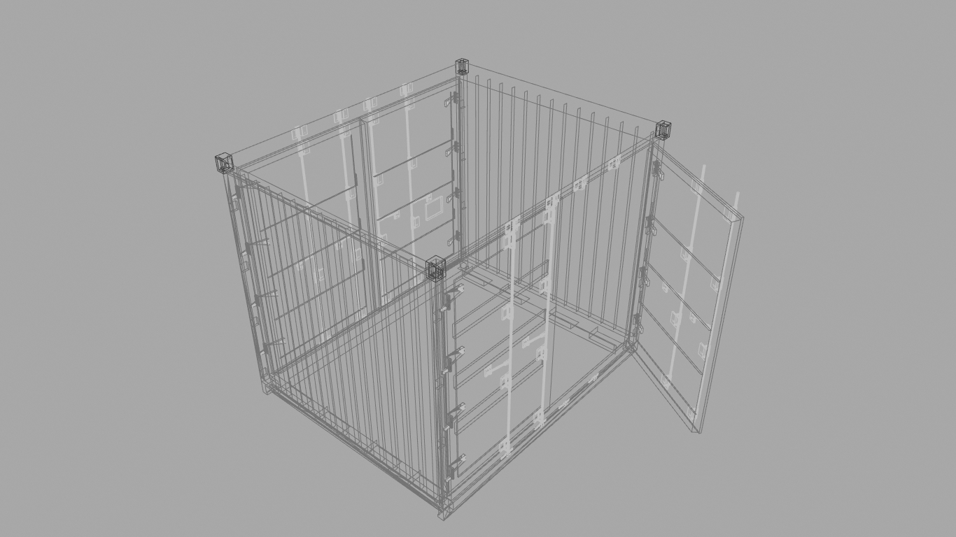 isu90 military cargo container 3d 3ds
