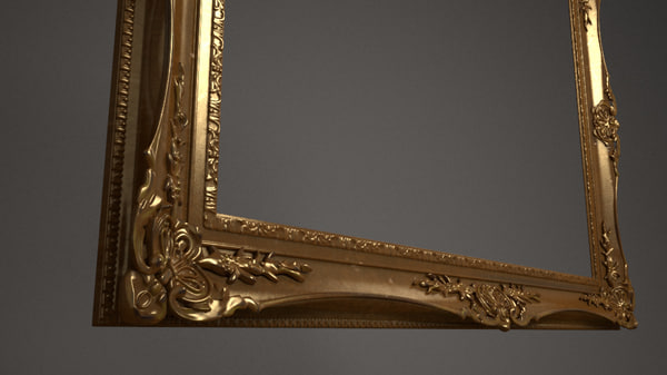 victorian gold frame obj