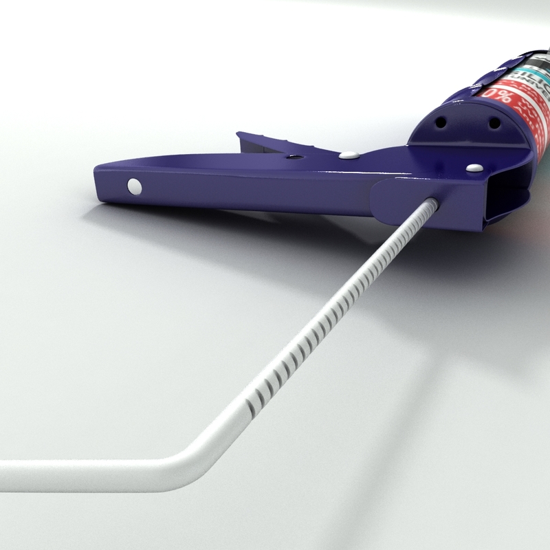 3d silicone tube gun model