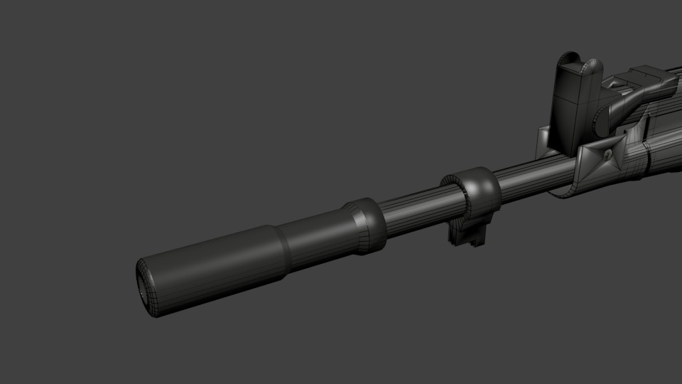 fn fnc assault rifle 3d model