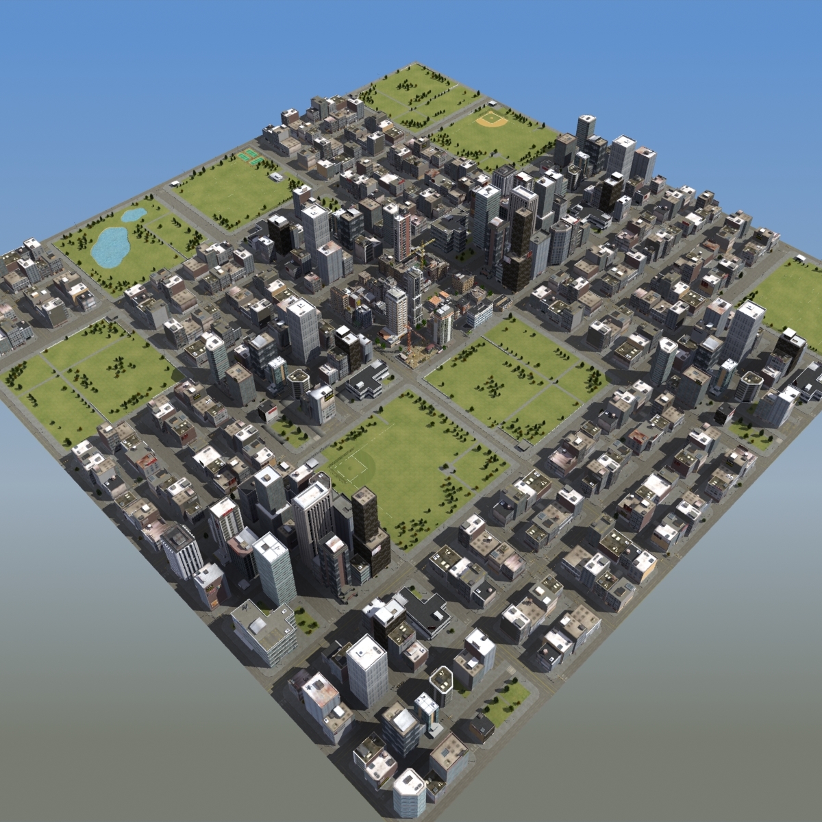 3d city building details model