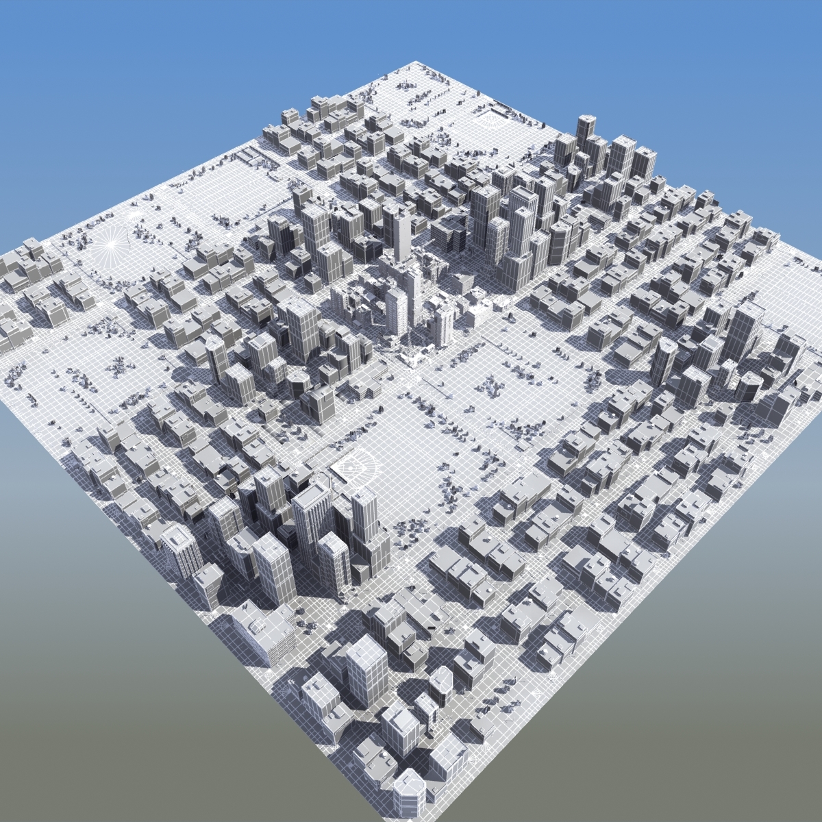 3d city building details model