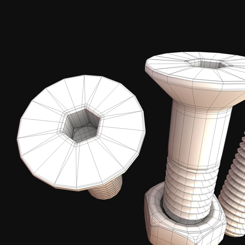 bolts 3d model